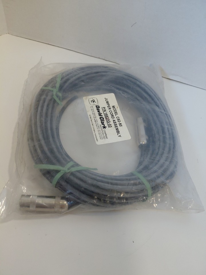 David Clark Model C52-50 Jumper Cord Assembly P/N 16823G-03 | eBay