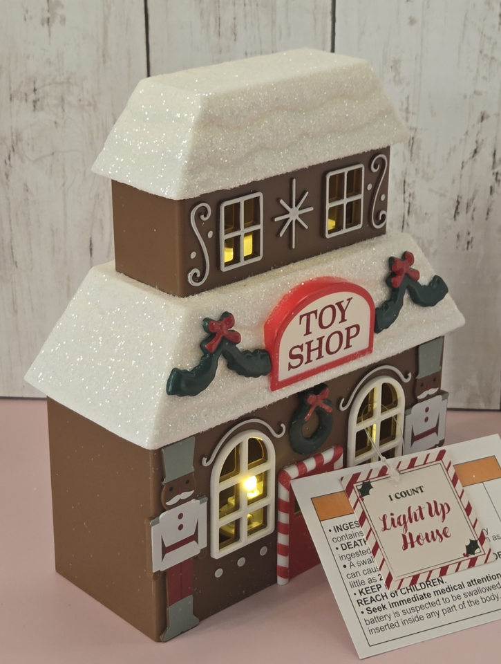 2025 Target Bullseye Light Up Christmas Village Gingerbread Toy Shop ...