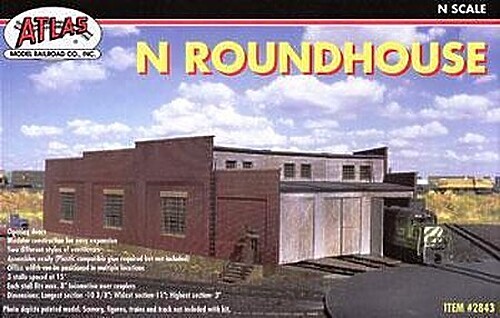 Atlas Roundhouse Kit - N Scale Model Railroad Building - #2843 | eBay