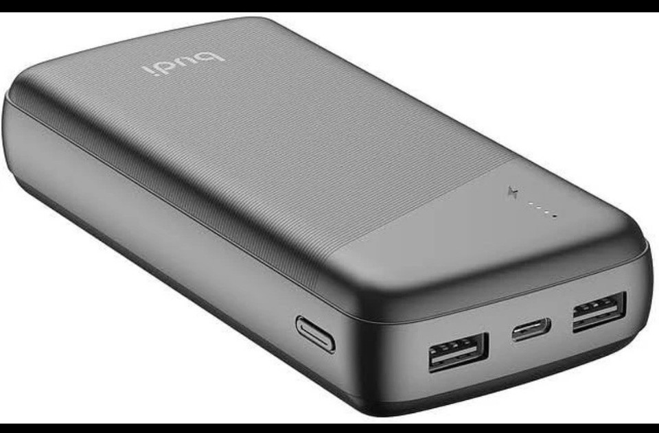Budi 10000mAh Double USB Pocket Power Bank 5V 2.4A Fast Portable Uk ...