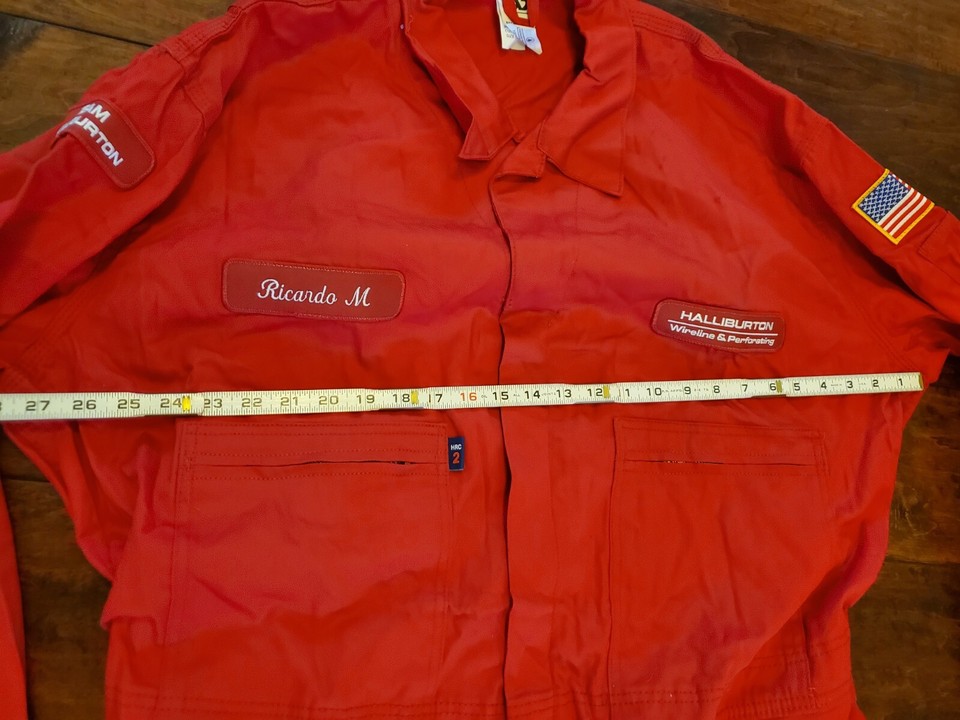 Wenaas Flame Resistant COVERALLS Halliburton Uniform - Red, Size 56 ...