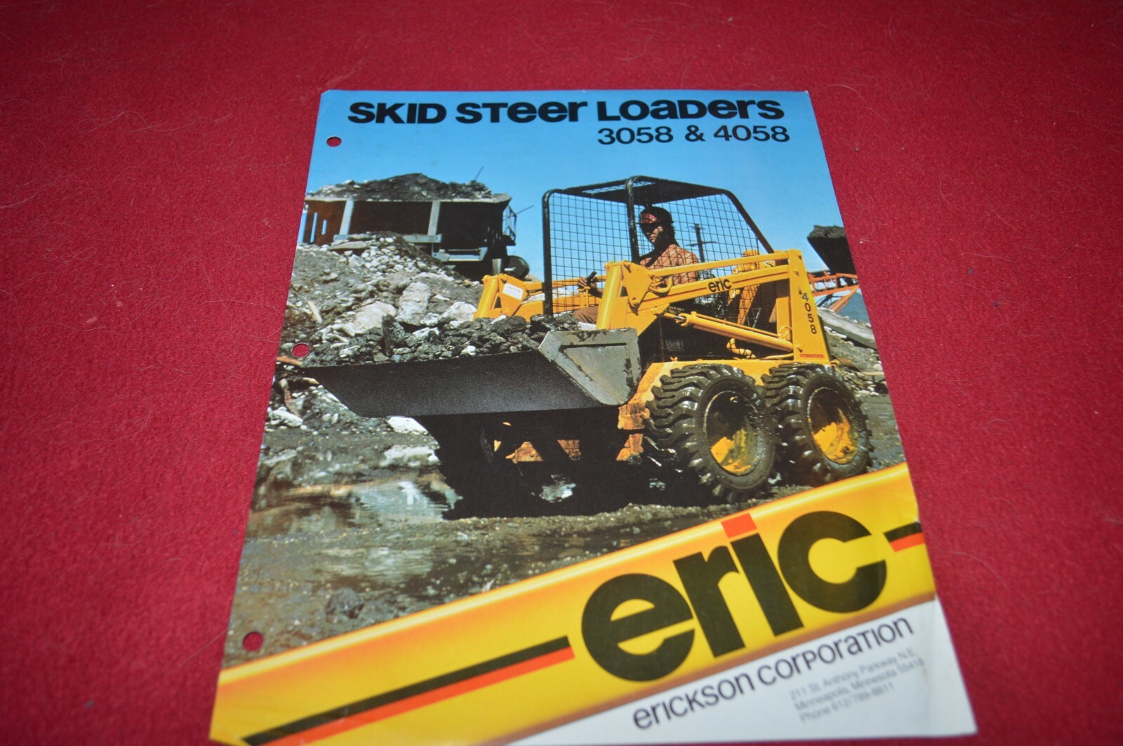 Ericson Eric 3058 4058 Skid Steer Loader Dealer's Brochure AMIL16 | eBay