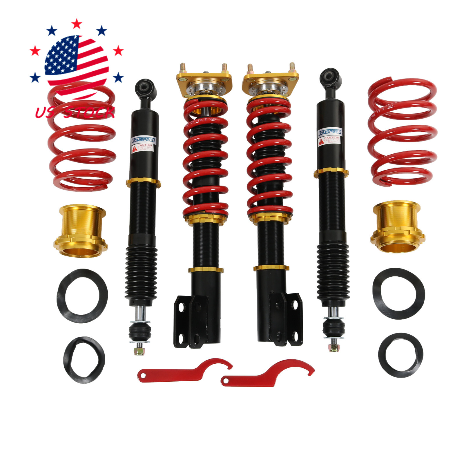 Set(4) Complete Coilover Struts Shocks Adj. Height For 1994-2004 Ford ...