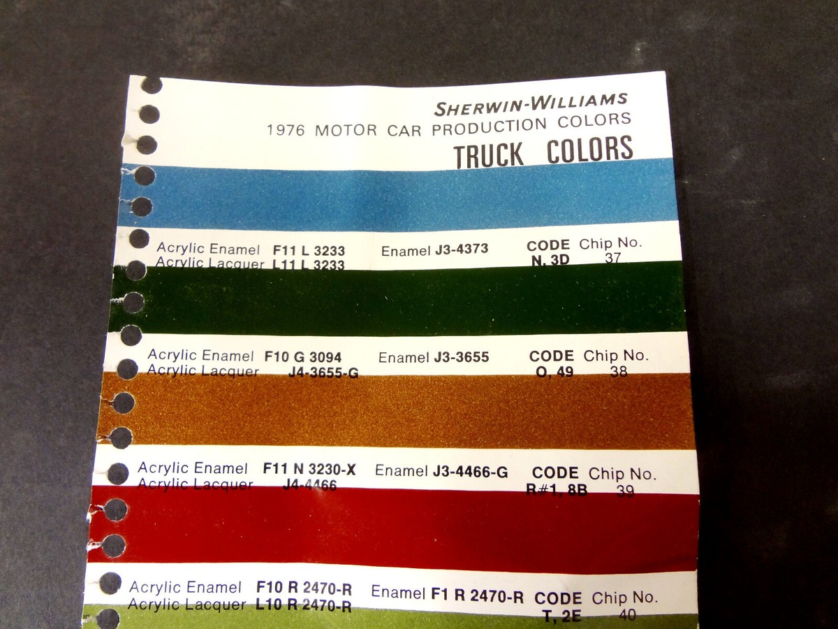 1976 Ford Bronco Paint Colors