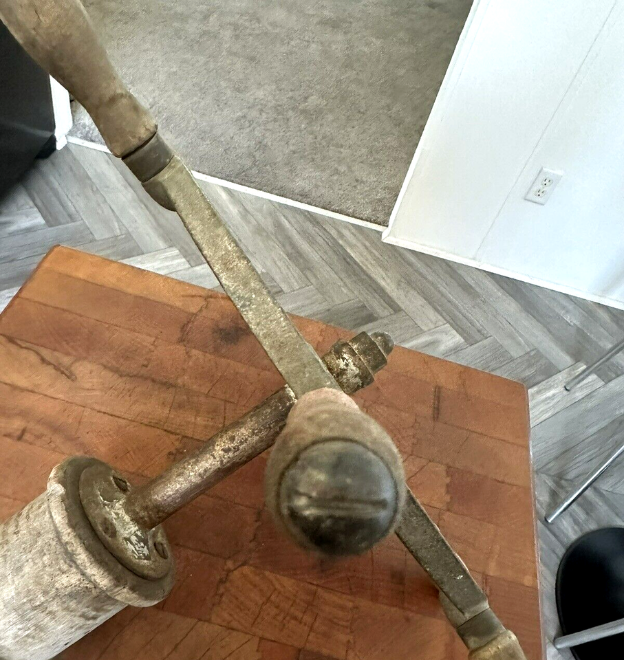 Antique WILCOX CRITTENDEN 16" Ship Wheel 6 Spokes WOOD Hub & Handles ...