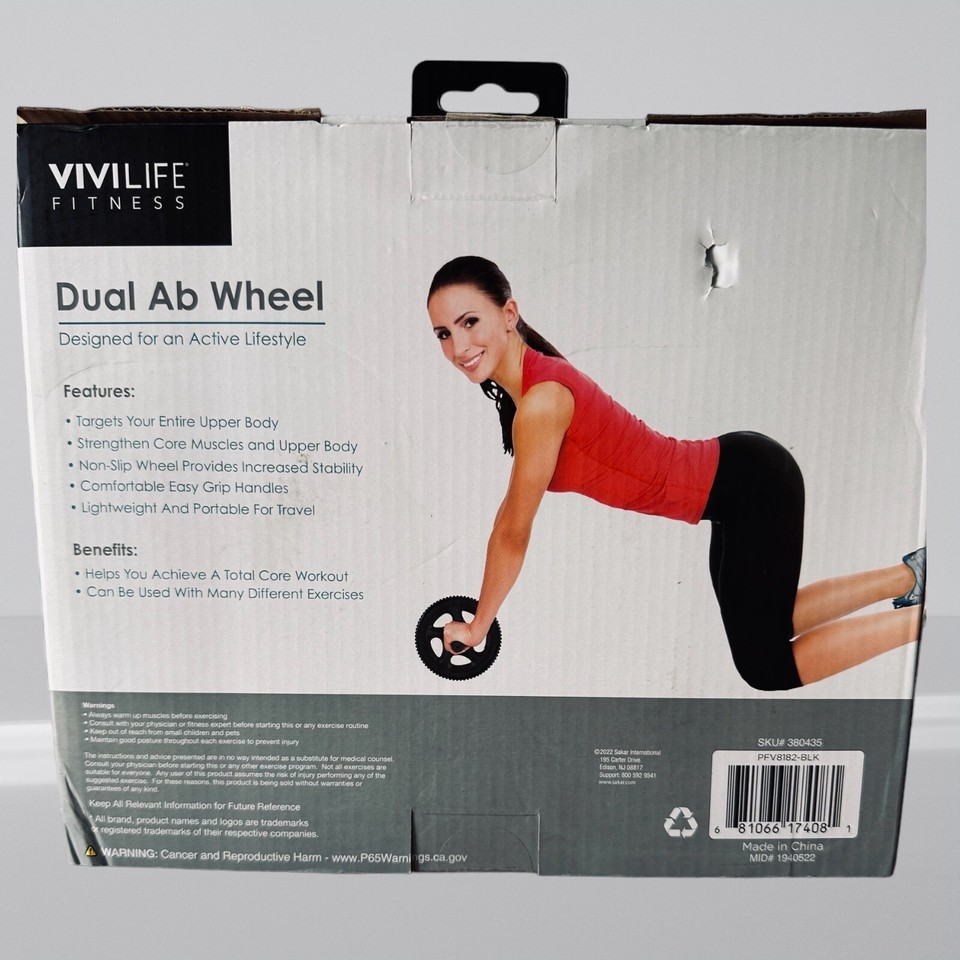 Dual Ab Wheel by STAY FIT- VIVILIFE Fitness - Designed for an Active ...