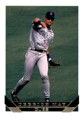 1993 Topps Gold Derrick May Foil MLB Insert PWE Cubs #391 | eBay
