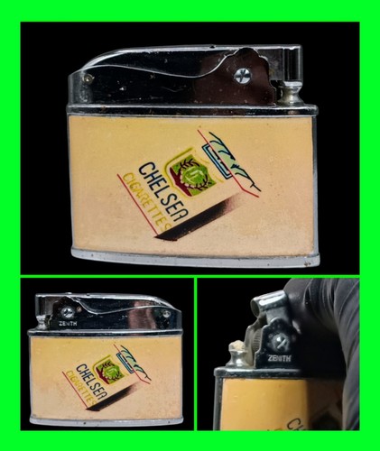 Vintage Chelsea Cigarettes Flat Ad Petrol Cigarette Lighter - UNFIRED ...
