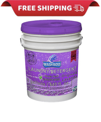 Wash Boss Lavanda Relaxing Scent Laundry Detergent - 5-Gallon with Deep ...