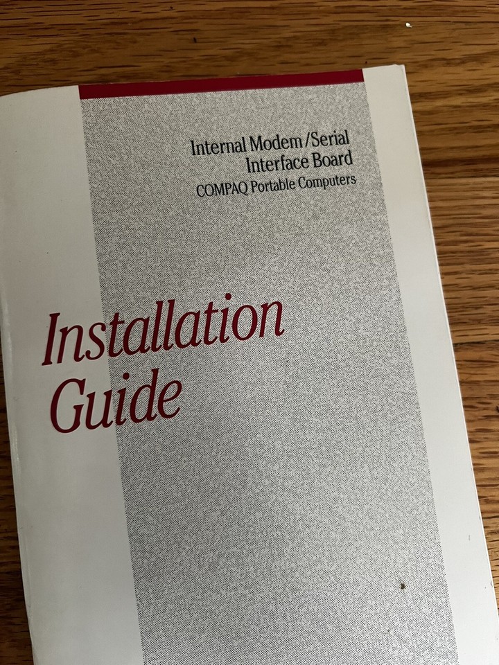 Compaq Portable Quality Statements Internal Modem Board Operations ...