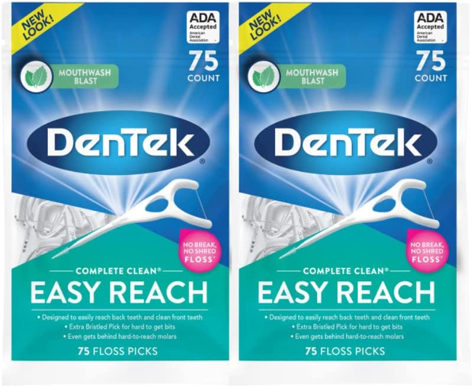Dentek Floss Picks Complete Clean Back Teeth 75 Count (2 Pack) | eBay