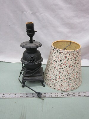 Cast Iron Pot Belly Wood Stove Lamp Light Lampshade Home Decor Unique ...