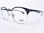 NEW Ray Ban RB6406 2861 Unisex Silver On Top Black Round Eyeglasses ...