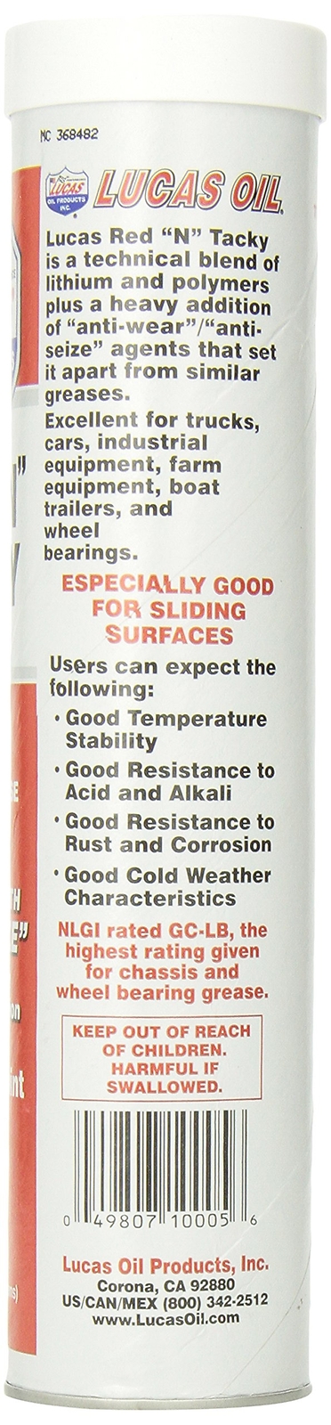Lucas Oil 10005 Red 'N' Tacky Grease - 14 Ounce | eBay
