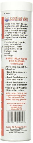 Lucas Oil 10005 Red 'N' Tacky Grease - 14 Ounce | eBay
