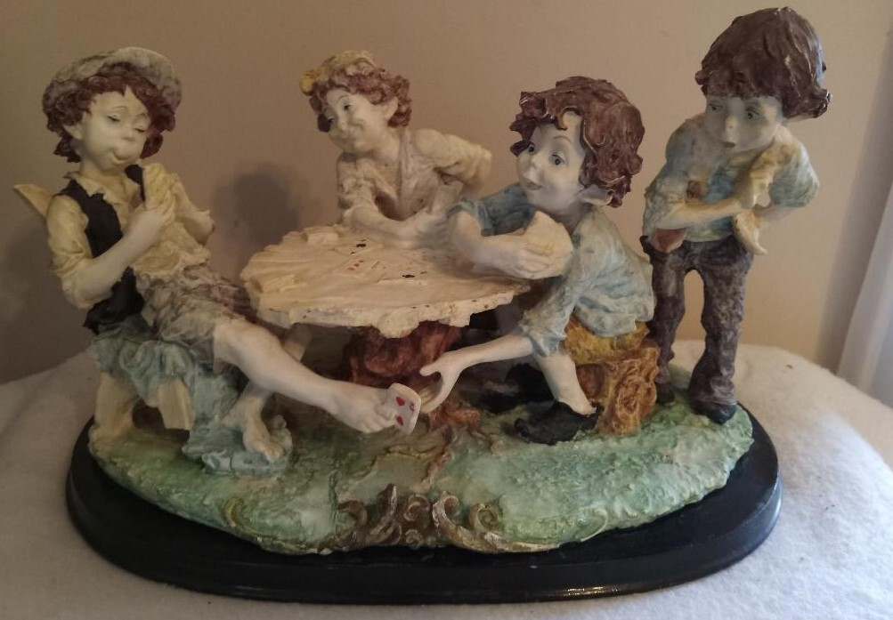 Armani’s The Cheats Four Boys Playing Cards Capodimonte Figurine | eBay