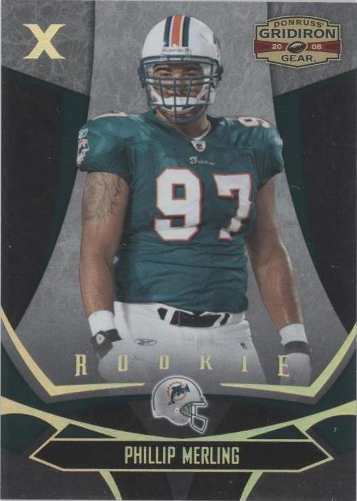 2008 Donruss Gridiron Gear - Rookie Phillip Merling #180 Gold Xs /100 ...