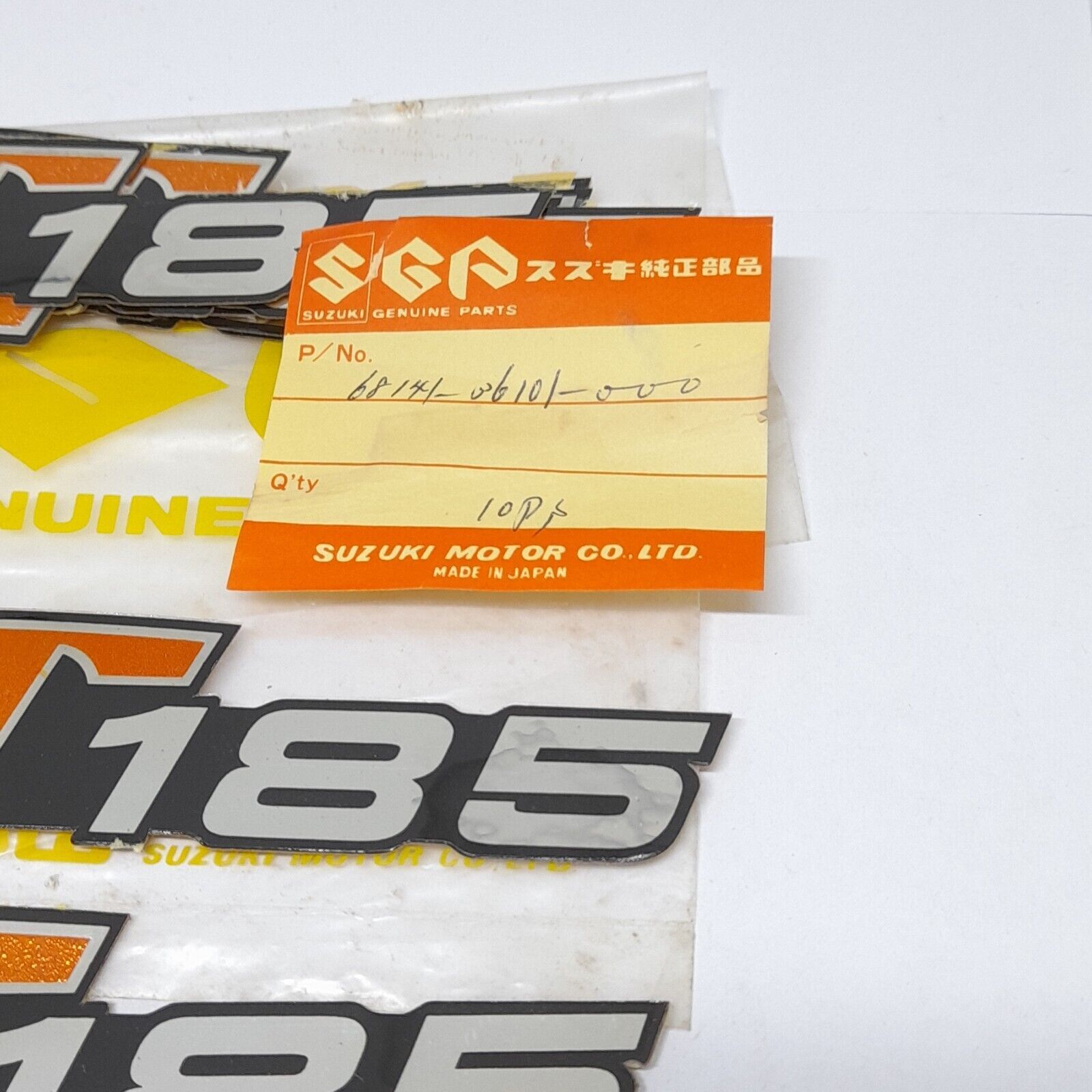 fit Suzuki GT185 GT-185 Side Cover Decals Sticker Pair (2Pc) NOS ...