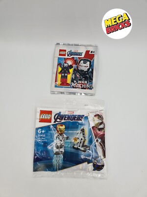 LEGO LOT 2 POLYBAG SUPER HEROES WAR MACHINE + IRON MAN REF 242107 ...