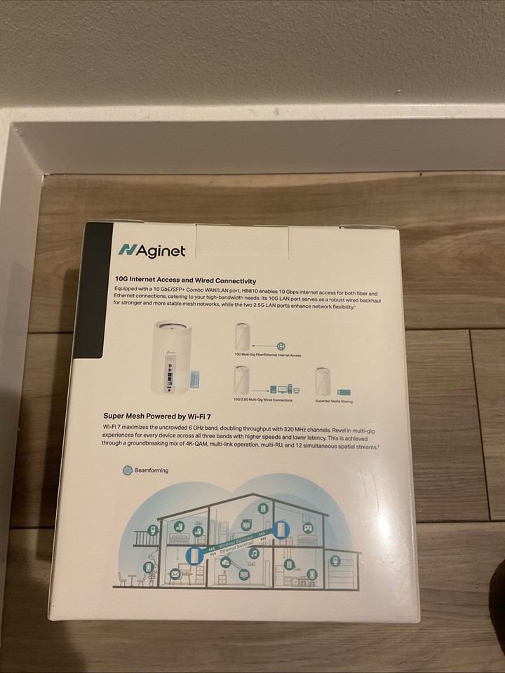 TP-Link Aginet HB810 BE22000 Whole Home Mesh Wi-Fi 7 tri-band Router | eBay