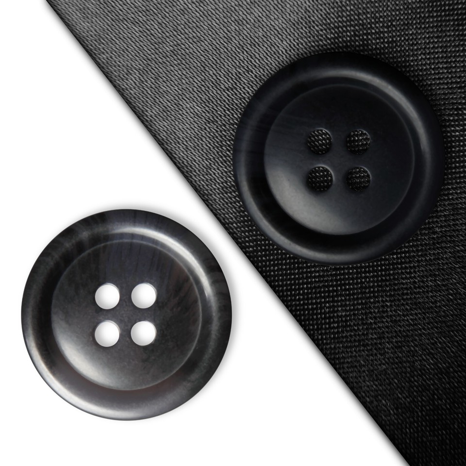 Mock Horn Buttons Flat 4 Hole Sew On Button 8 Colours 11mm 15mm 18mm ...