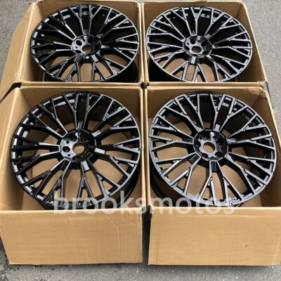 2019+ BMW X5 2020+ X6 22" Gloss Black STYLE Multi Spoke Aluminum RIMS ...