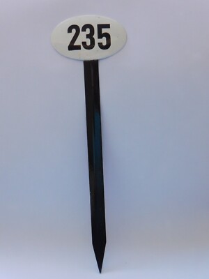 Vintage Sweden Enamel Porcelain Garden / Yard House Number 235 Sign on ...