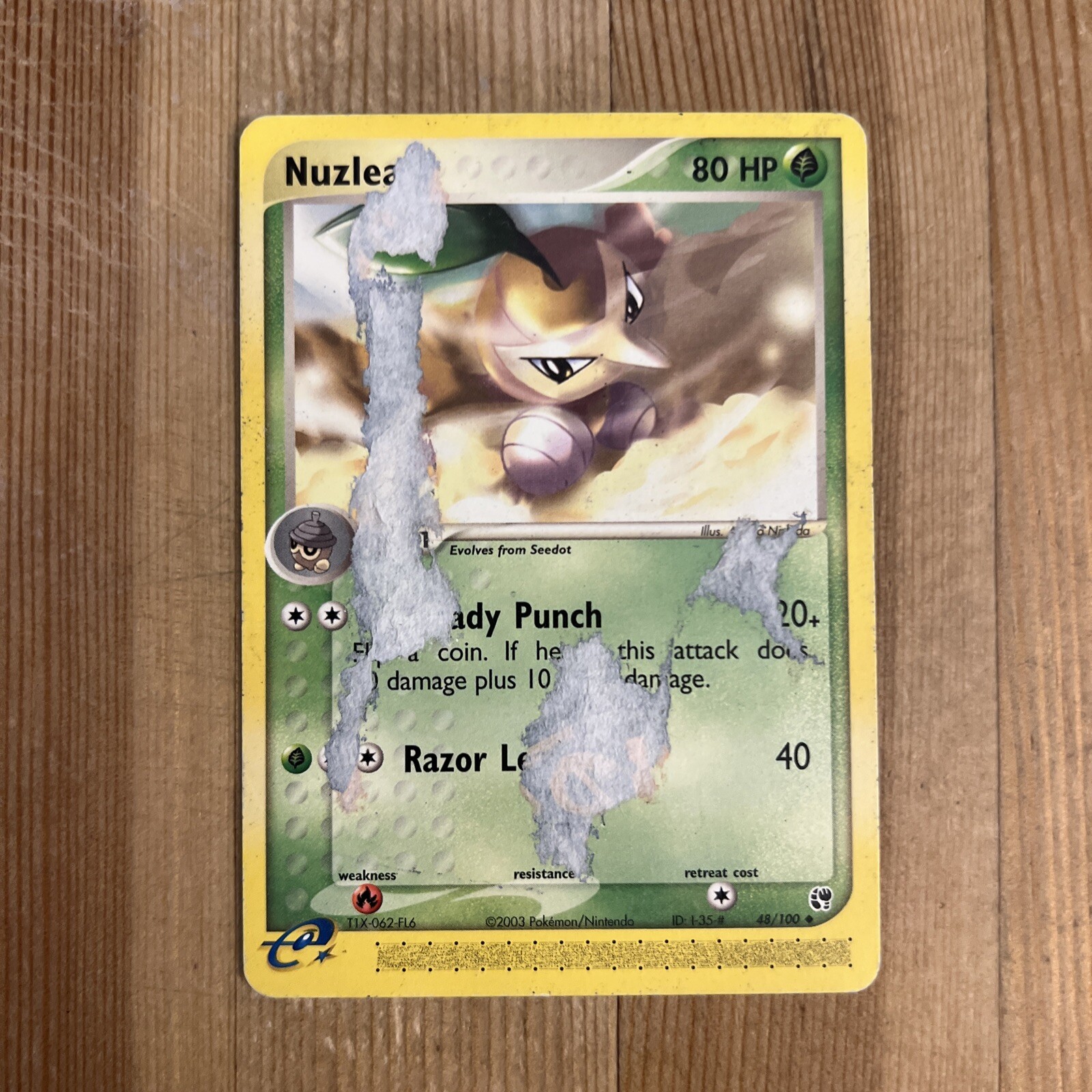 Nuzleaf 48/100 EX Sandstorm - Pokémon TCG E Series Vintage DESTROYED | eBay