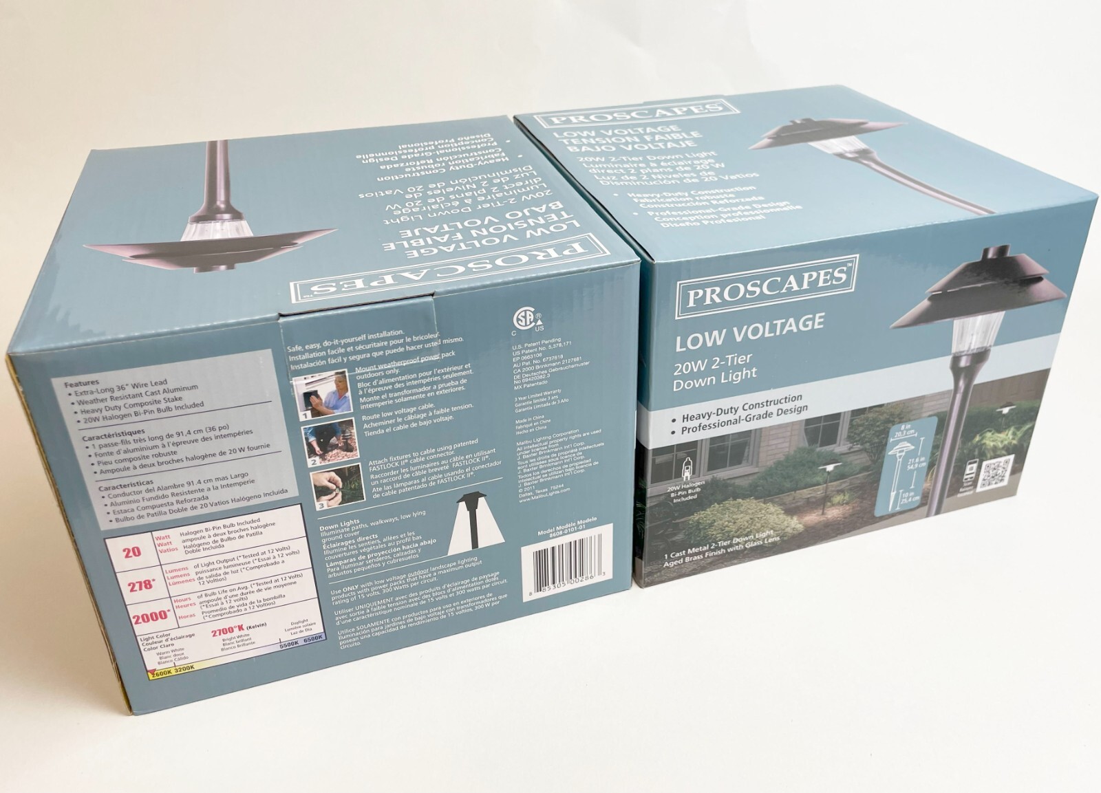 2 PACK - Malibu Proscapes 20W 2-Tier Landscape Down Light Pathway Outdoor Metal | eBay