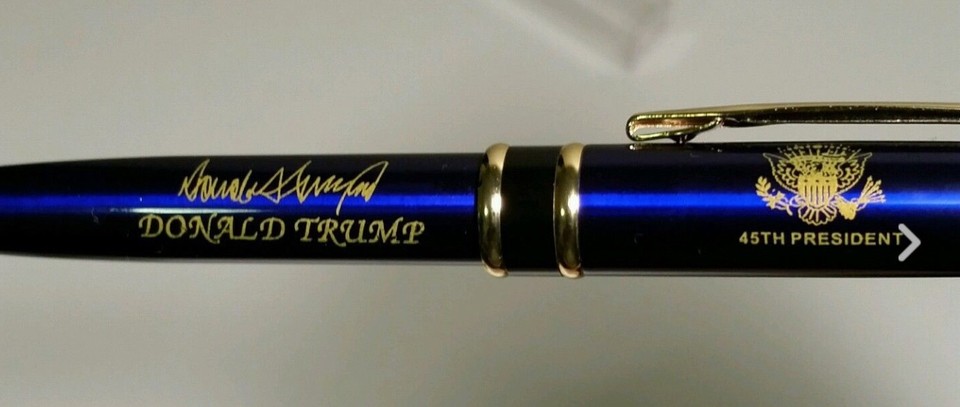 3 TRUMP PEN DONALD SIGNATURE GOLD EAGLE SEAL PRESIDENT MAGA REPUBLICAN ...