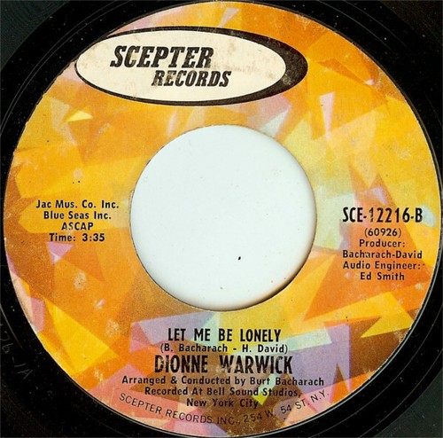 Dionne Warwick Do You Know The Way To San José / Let Me Be Lonely 7 ...