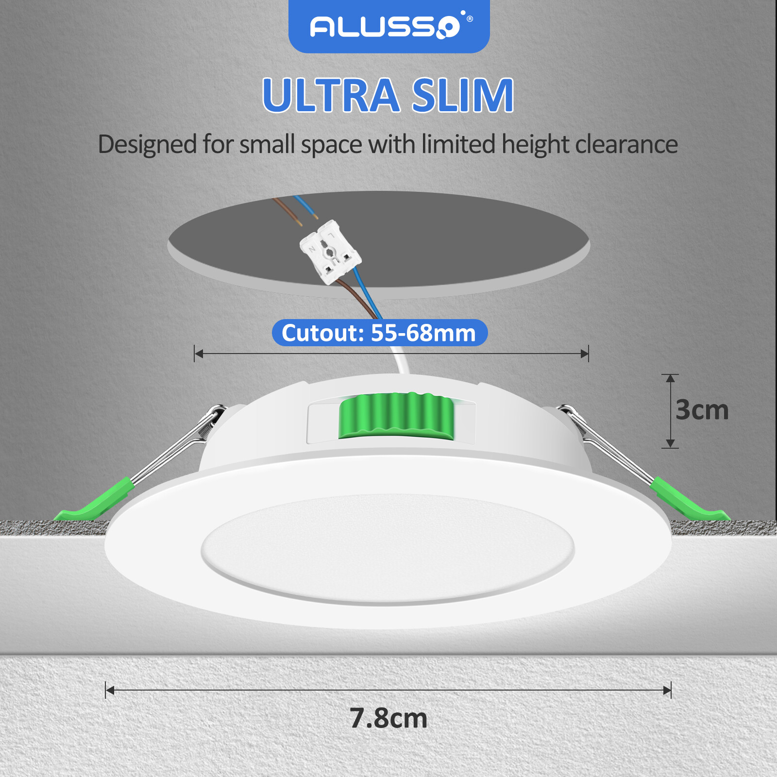 UK Ultra Slim Recessed LED Flat Panel Ceiling Spot Lights Downlights ...