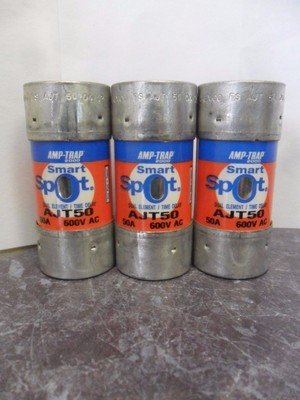 Nice Lot Shawmut AJT50 50 Amp Fuses 600V Class J LPJ-50SP Smart Spot | eBay