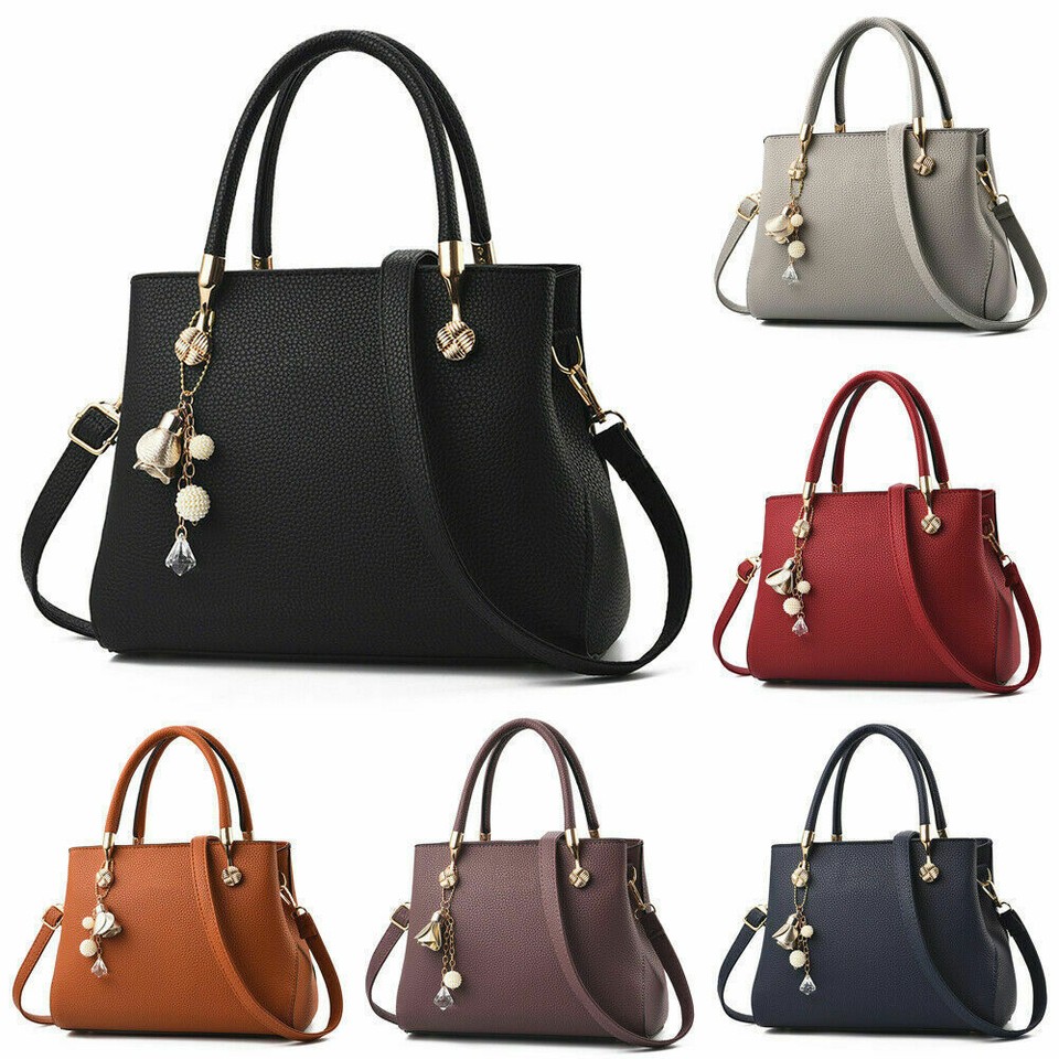 Women Lady Leather Handbags Shoulder Messenger Satchel Tote Crossbody ...