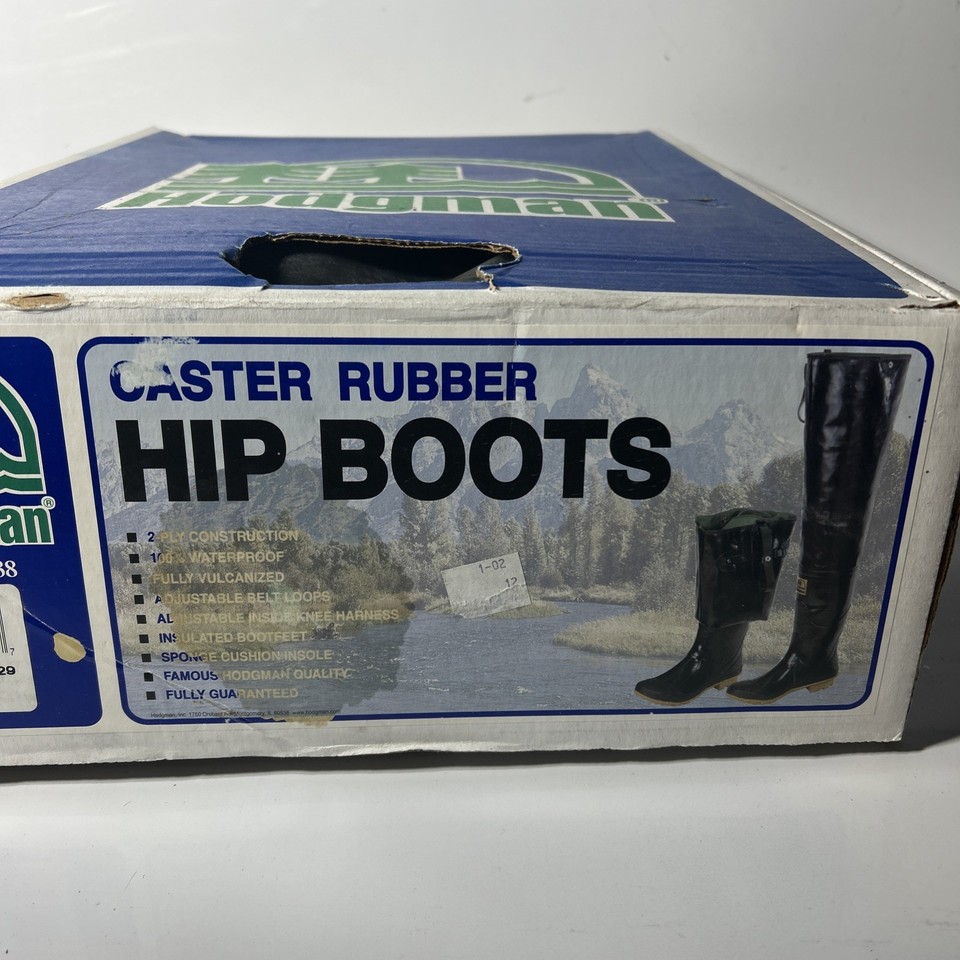 HODGMAN CASTER RUBBER HIP BOOTS WADERS 2 PLY CONSTRUCTION SIZE 9 | eBay