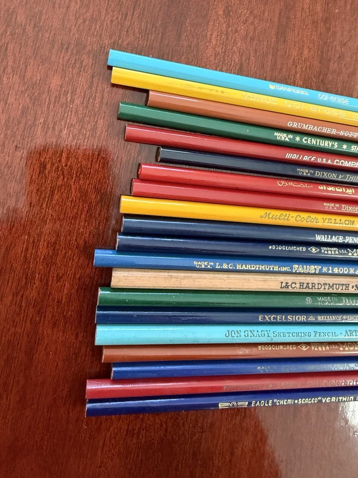 20 Vintage Colored Brand Name Pencils, Mixed Brands | eBay