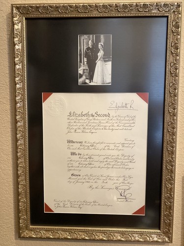 Rare Queen Elizabeth and Prince Phillip signed Order of the Garter ...