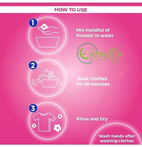 Sunlight Clean & Rose Fresh Detergent Powder Washing Laundry Stain ...