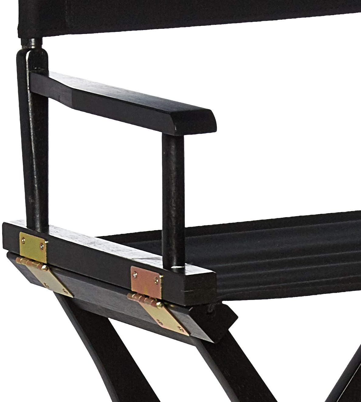 Wooden Directors Chair 30 Inch Bar Height Foldable Design Black Frame ...