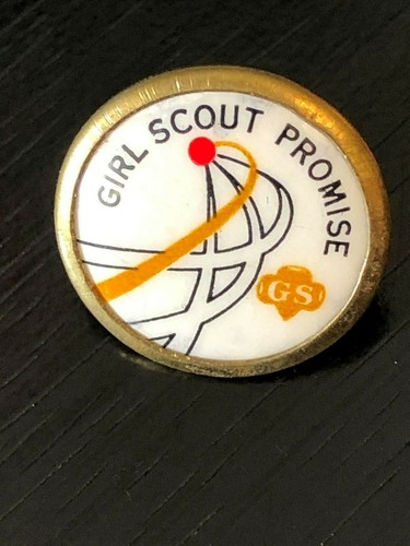 Collectible Vintage Girl Scout Promise GS Colorful Metal Pinback Hat ...