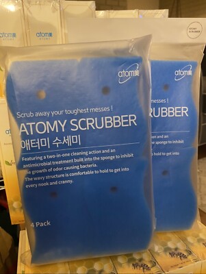 Atomy Scrubber Dishwashing / Multi-Purpose Sponge Cleaning 4pcs NEW | eBay