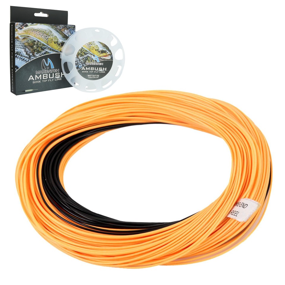 Maxcatch Sink Tip Fly Line WF4/5/6/7/8F/S Sinking Tip Floating Fishing ...