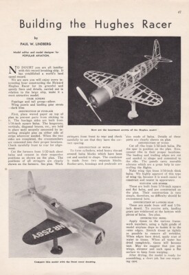 Howard Hughes Racer Aircraft Model blueprints Report 9/25/2023 e | eBay