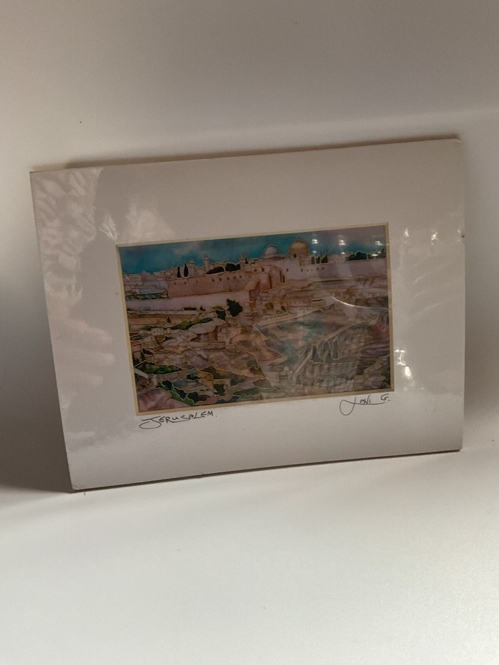 Jovi G Jerusalem Print Art Israel Lavi Group Artist Singed New 3 1/4” L ...