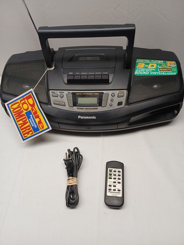 Vintage 1998 Panasonic RX-DS18 CD Cassette Boombox With Remote Control ...