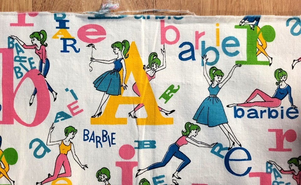 Vintage Barbie Fabric - Almost Done Child's Pinafore Size 5-6x | eBay