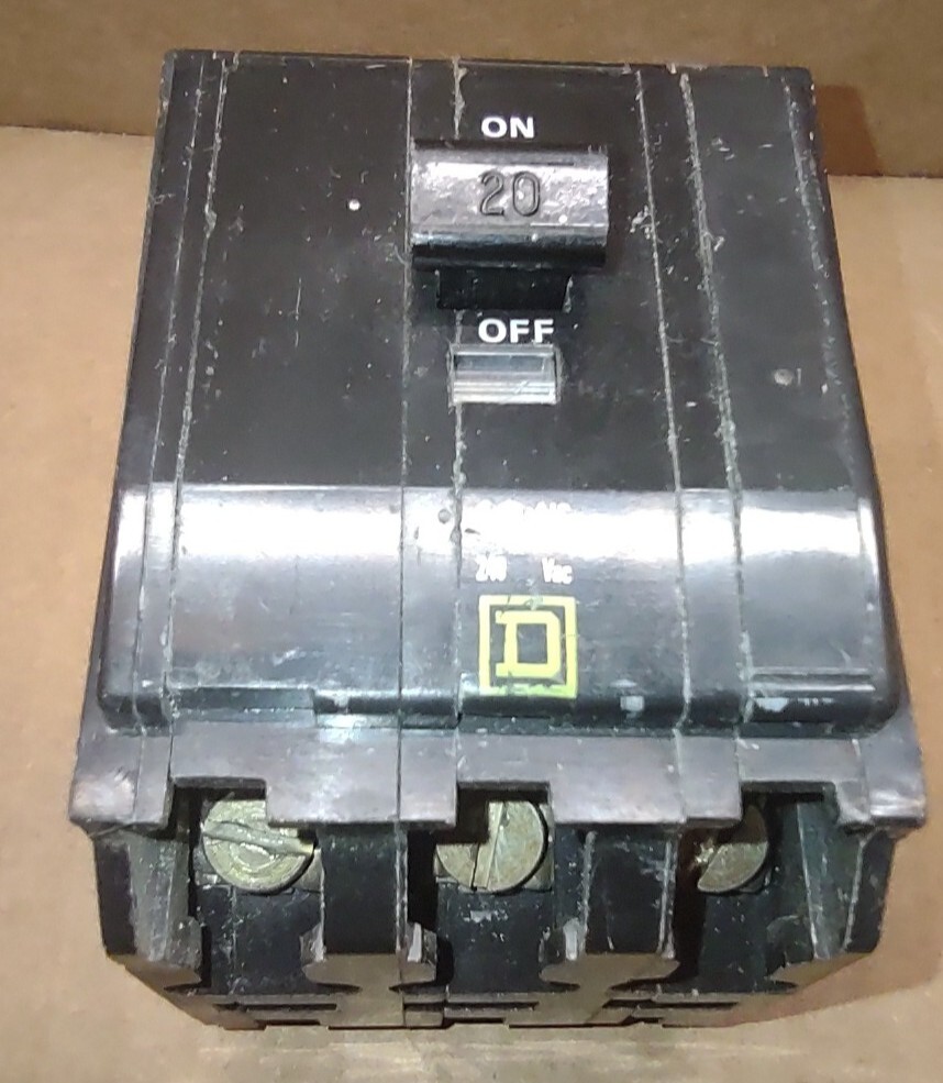 Square D QO320 20A 3 Pole120/240V plug in circuit breaker Continuity ...