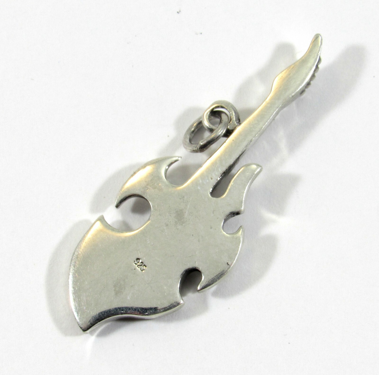 Handcrafted Solid 925 Sterling Silver ELECTRIC GUITAR Pendant Rocker ...