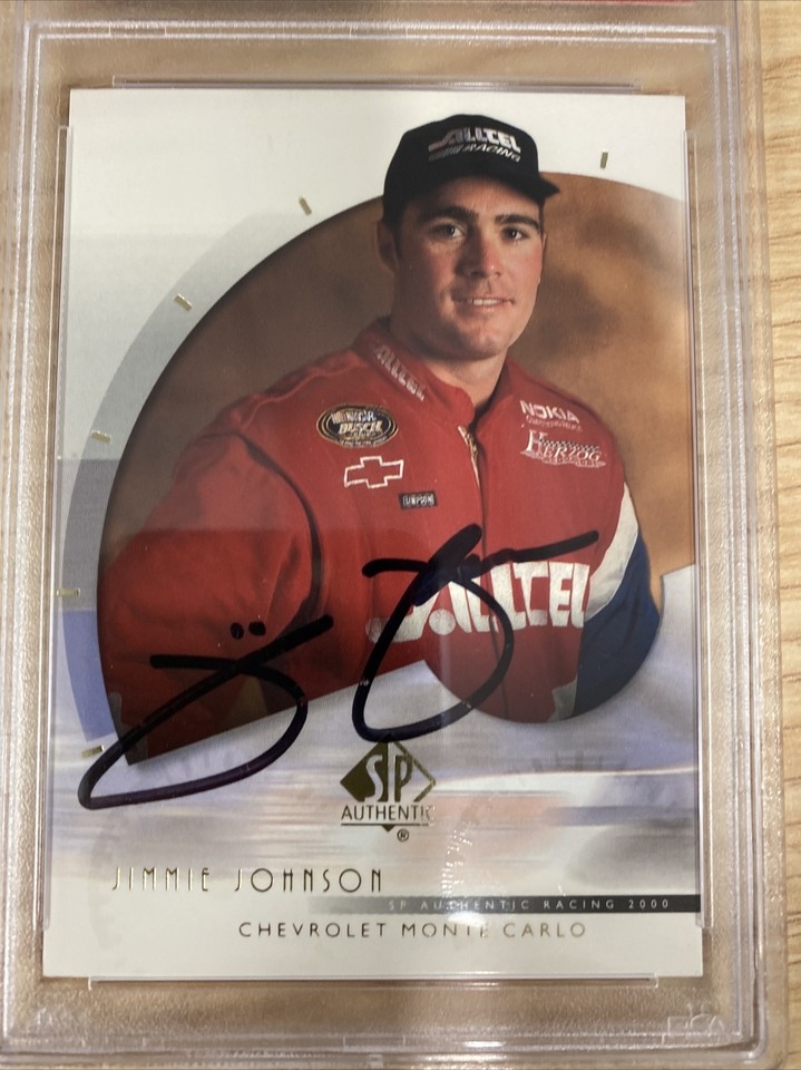 JIMMIE JOHNSON RC 2000 SP Authentic #39 ROOKIE Auto PSA 5 Autograph 8 ...