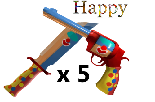 CLOWN KNIFE & GUN x 5🤡🤡MM2 ROBLOX COLLECTIBLES🤡🤡FAST DELIVERY | eBay